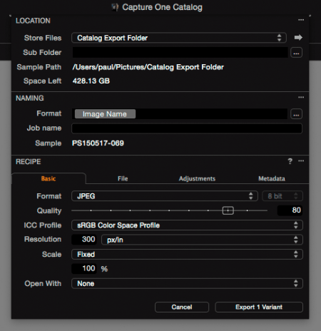 Capture One Export • Image Alchemist