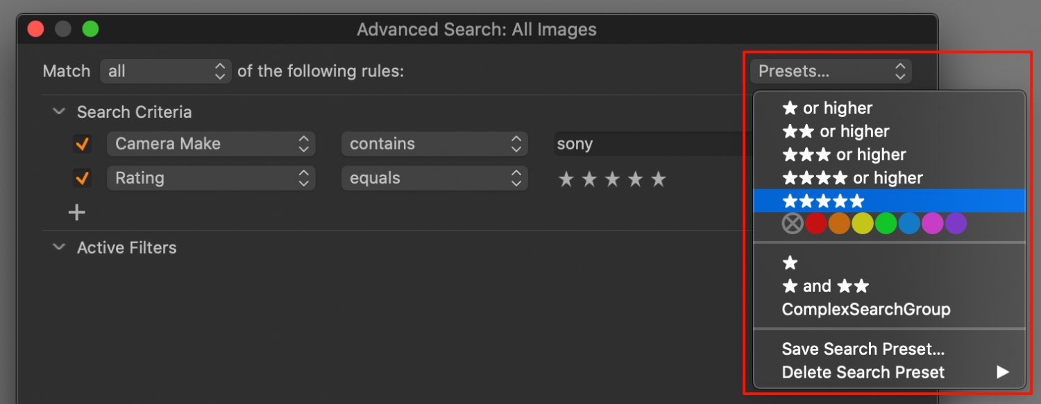 Filter and Search in Capture One • Image Alchemist
